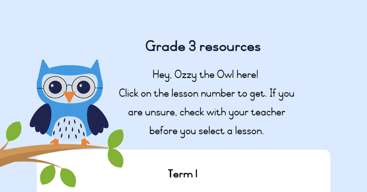 Grade 3 student resources
